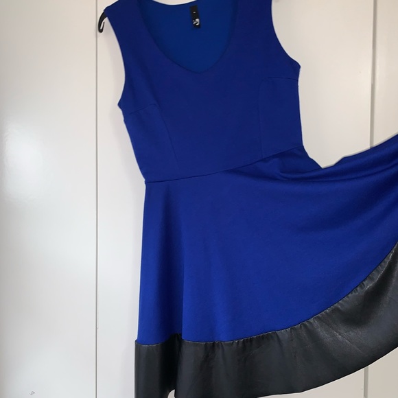 Ing | Dresses | Leather Trimmed Dress | Poshmark